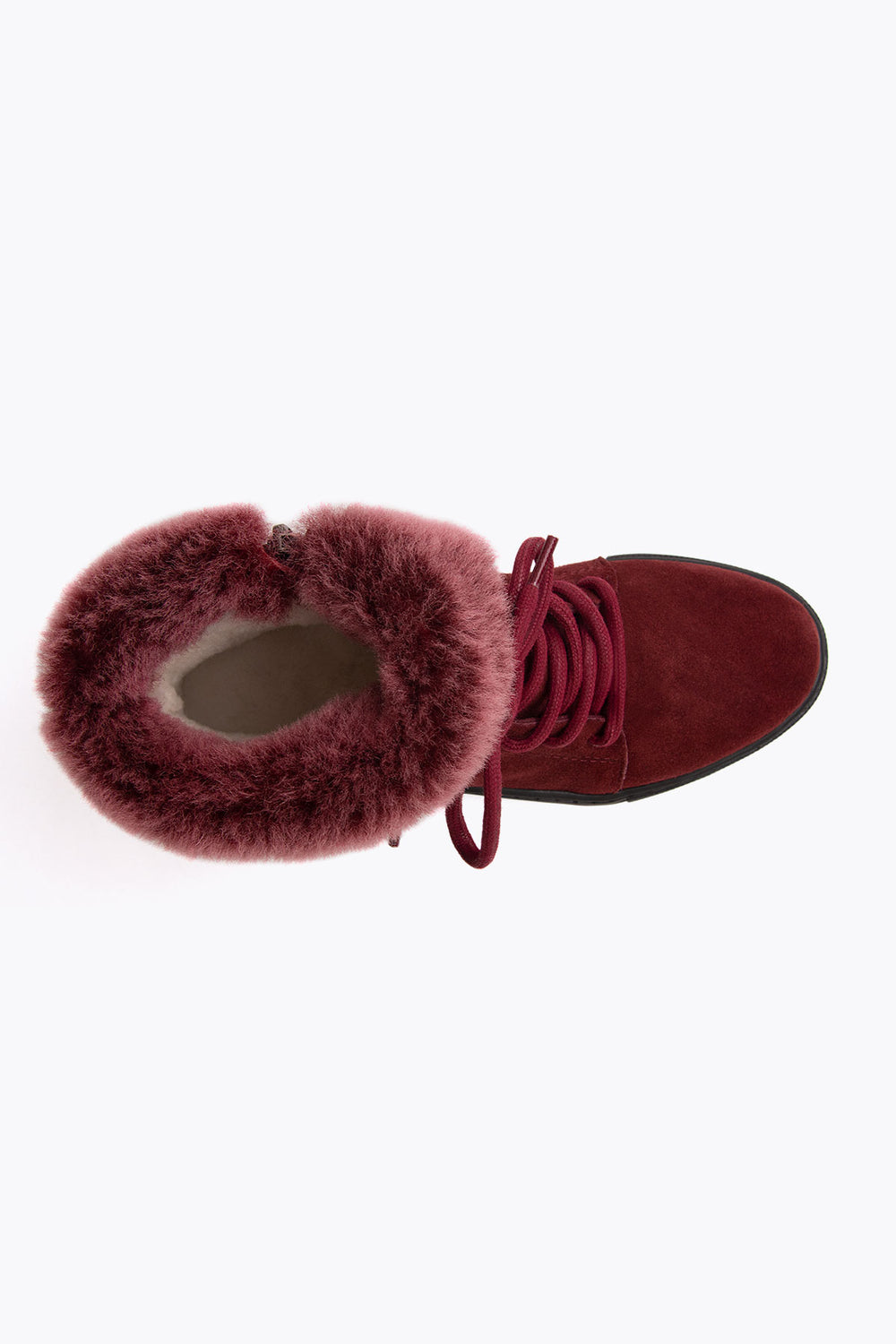Pegia Adel Shearling Women's Boots Burgundy | Pegia
